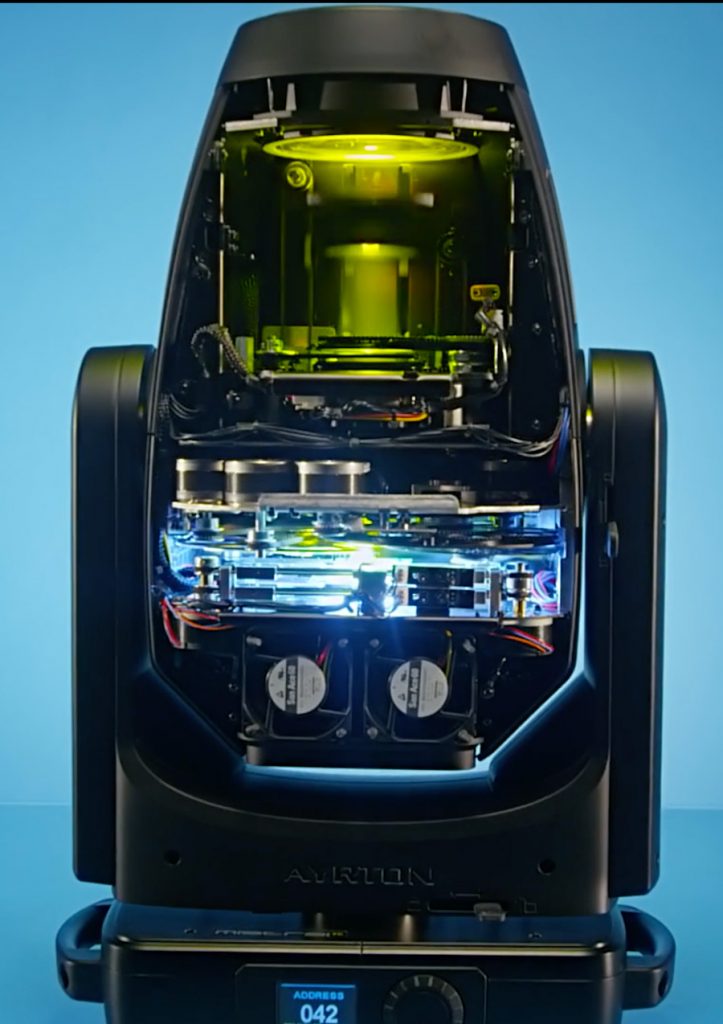 Mistral-TC Ayrton, a 300 W spot luminaire delivering 14 000 lumens ...